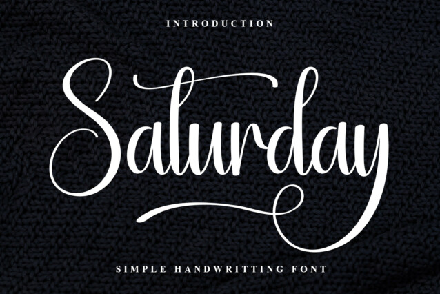 Saturday Script Typeface - Download Free Font
