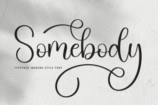 Somebody Script Typeface - Befonts