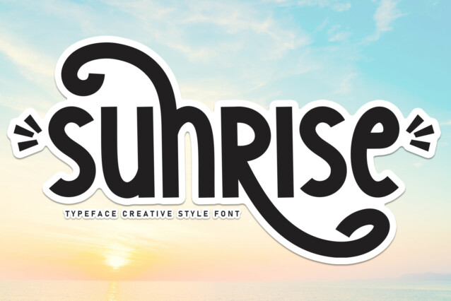 Sunrise Display Font - Befonts