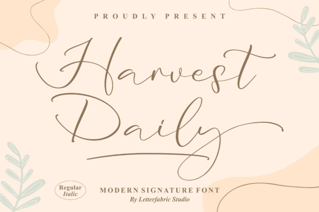 Harvest Daily Font - Befonts