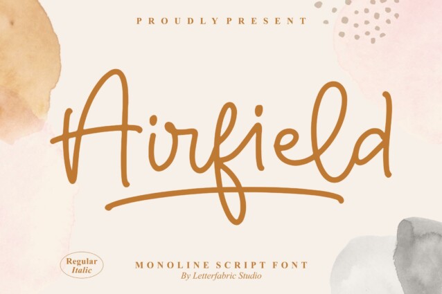 Airfield Script Font - Befonts