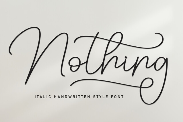 Nothing Script Font - Download Free Font