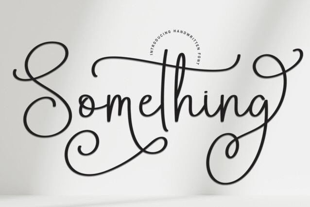 Something Script Typeface - Download Free Font