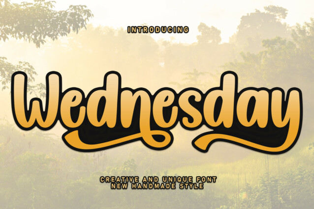 Wednesday Script Typeface - Download Free Font