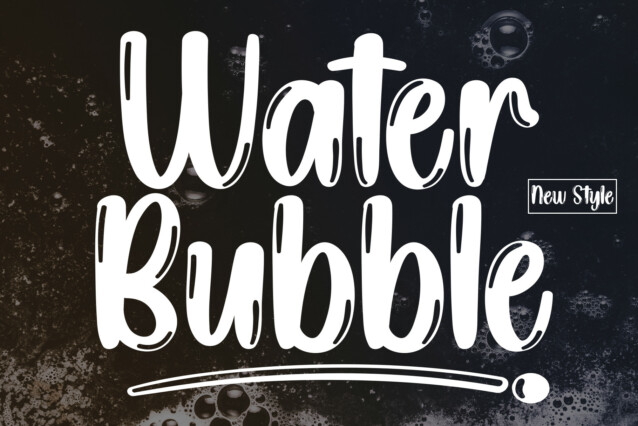 Water Bubble Display Font - Download Free Font