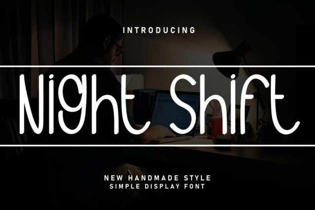 Night Shift Display Font - Download Free Font