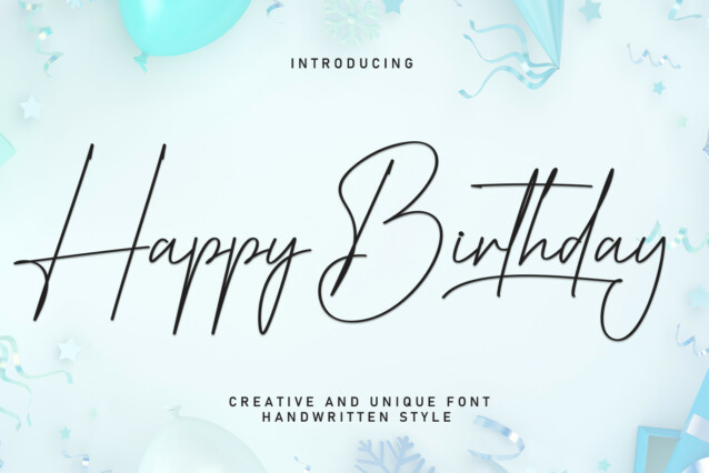 Happy Birthday Script Font Download Free Font