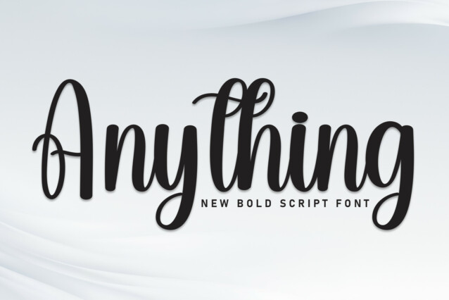 Anything Script Typeface - Download Free Font