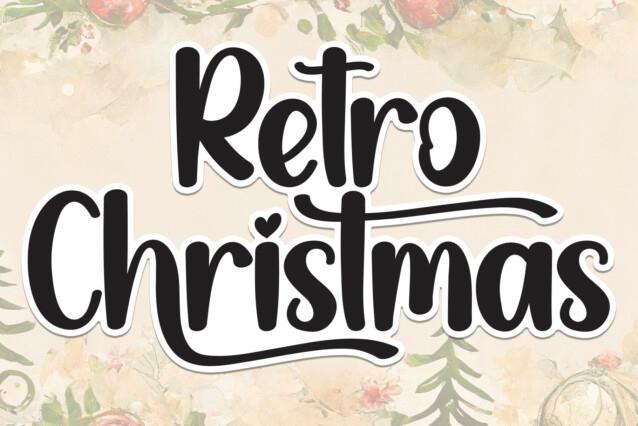 Retro Christmas Script Font - Befonts