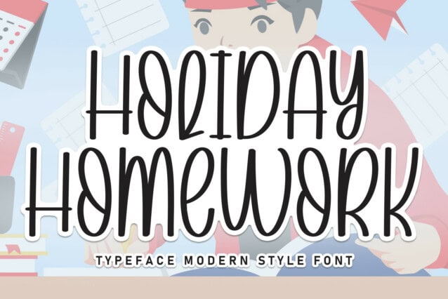 Holiday Homework Font - Download Free Font