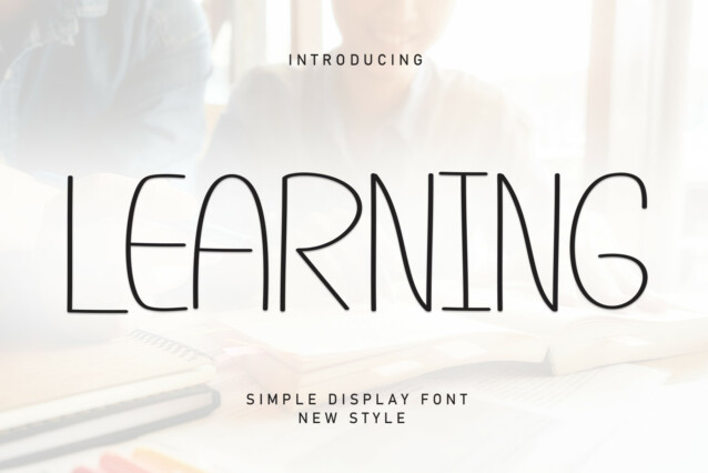 Learning Display Font - Download Free Font