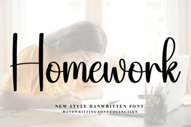 Homework Script Typeface - Download Free Font
