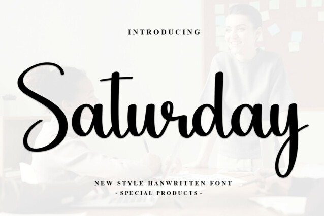 Saturday Script Typeface - Download Free Font