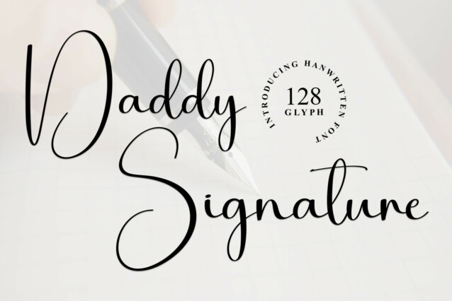 Daddy Signature Font - Befonts