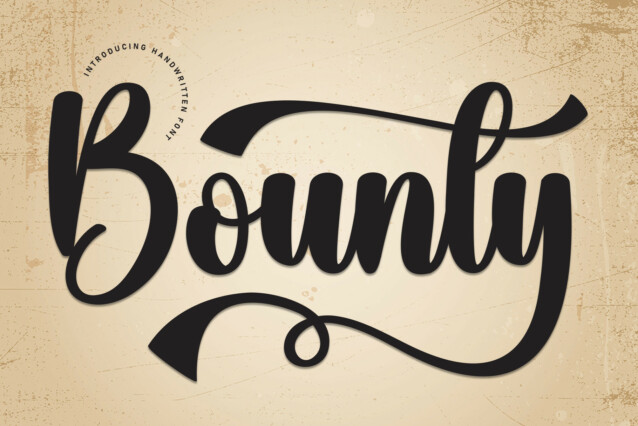 Bounty Script Typeface - Befonts