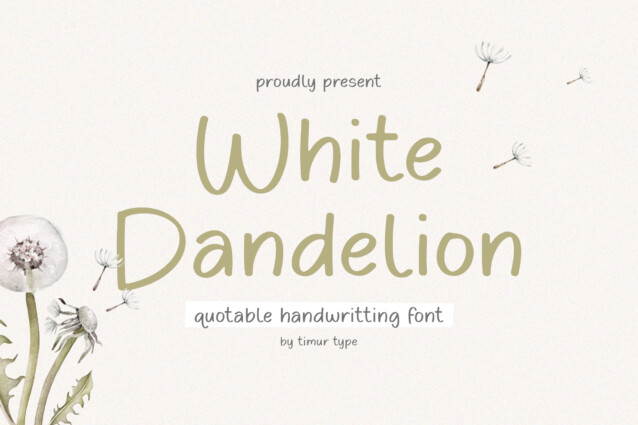 White Dandelion Font - Download Free Font