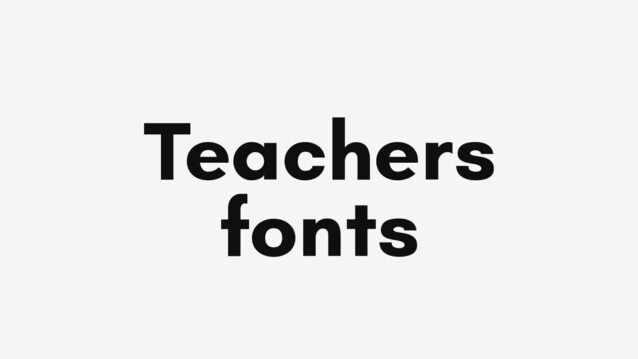 Teachers Font Family - Download Free Font