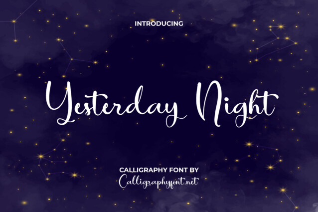 Yesterday Night Font - Befonts