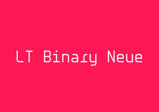 LT Binary Neue Font Family - Download Free Font
