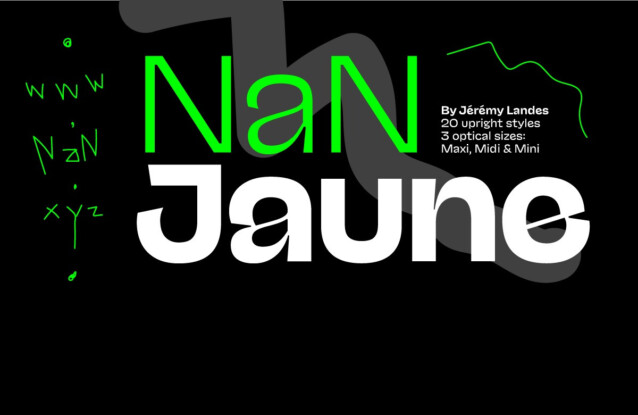 NaN Jaune Font Family - Download Free Font