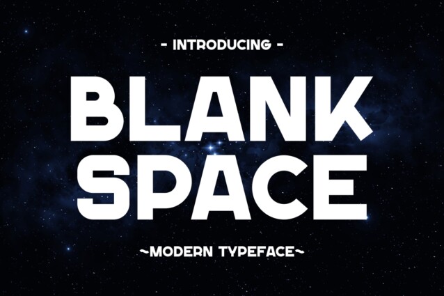 Blank Space Typeface - Download Free Font