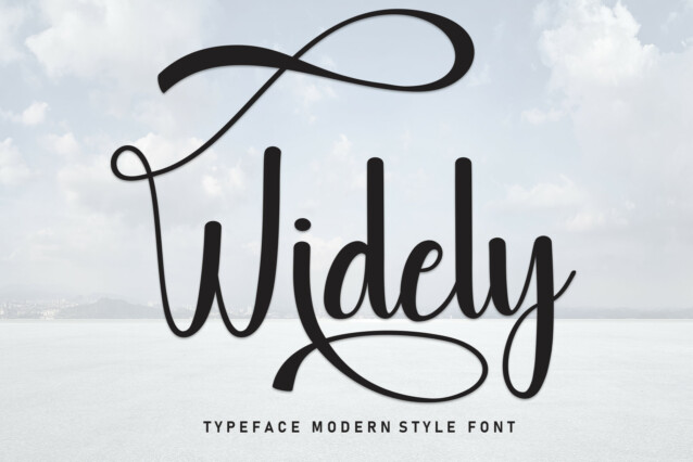 Widely Script Font - Befonts