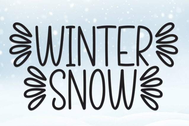Winter Snow Display Typeface - Download Free Font