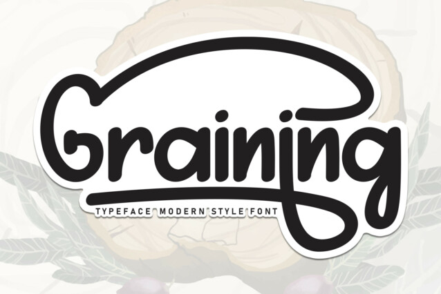 Graining Display Font - Befonts
