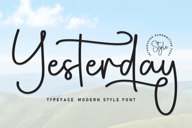 Yesterday Script Typeface - Download Free Font