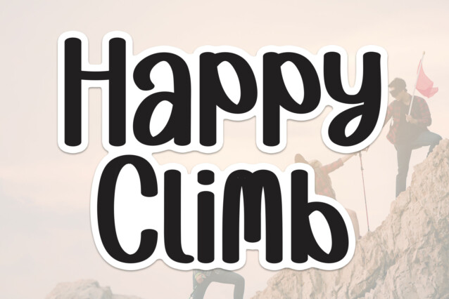Happy Climb Display Font - Befonts
