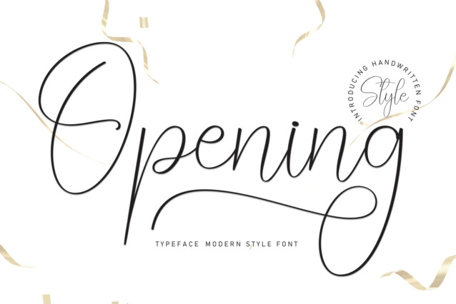 Opening Script Typeface - Download Free Font