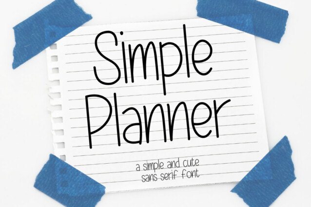 Simple Planner Display Font - Download Free Font