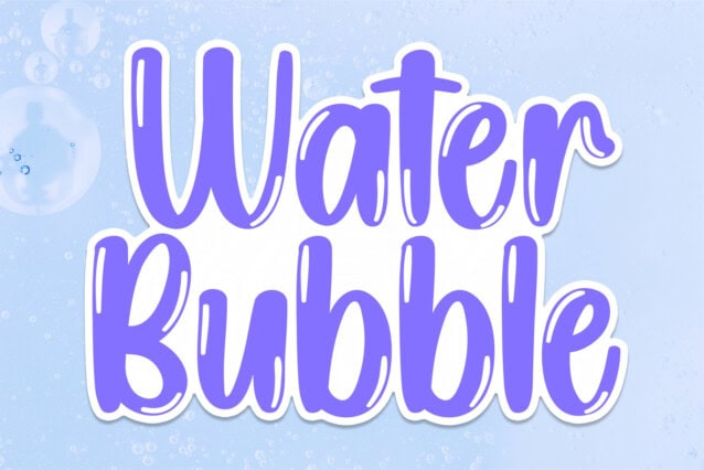 Water Bubble Display Typeface - Download Free Font