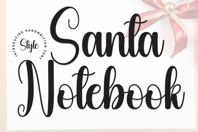 Santa Notebook Script Font - Befonts