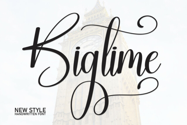 Bigtime Script Typeface - Download Free Font