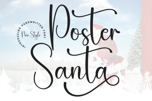 Poster Santa Script Font - Download Free Font
