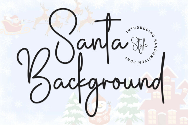 Santa Background Script Font - Download Free Font