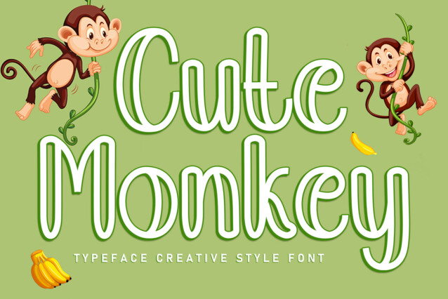 Cute Monkey Display Font - Befonts