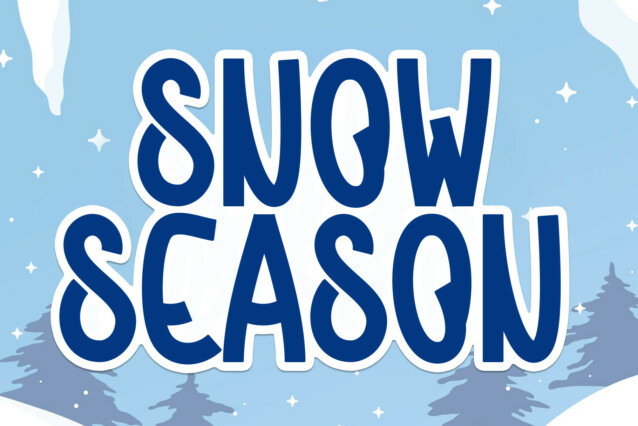 Snow Season Display Font - Befonts