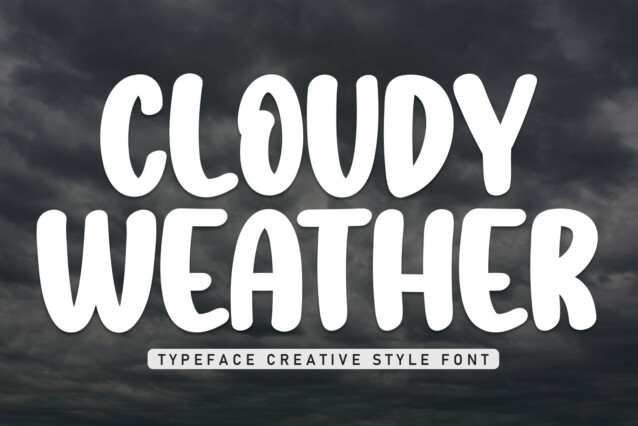 Cloudy Weather Display Font - Download Free Font