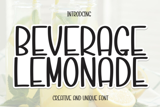 Beverage Lemonade Display Font - Download Free Font