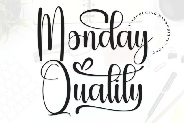 Monday Quality Script Font - Befonts