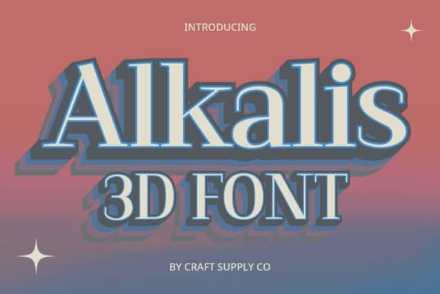 Alkalis 3D Font - Download Free Font