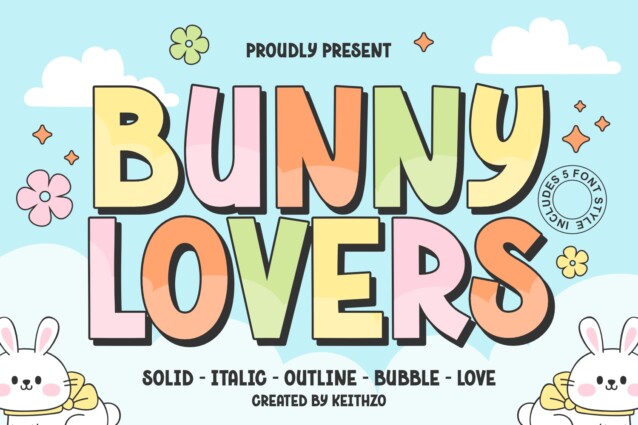 Bunny Lovers Display Font - Download Free Font