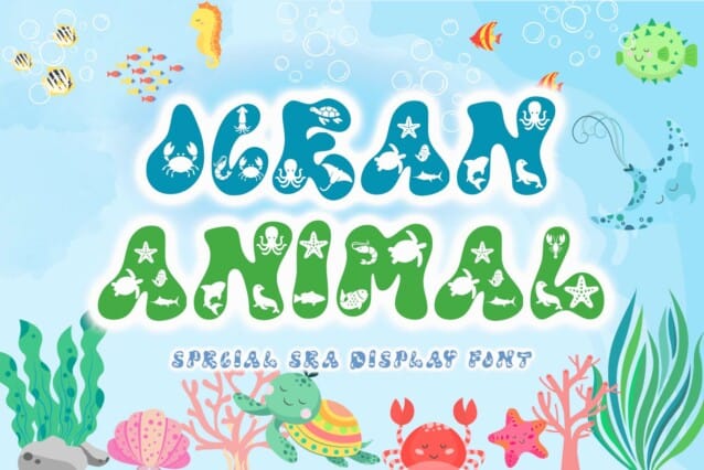 Ocean Animal Font - Download Free Font