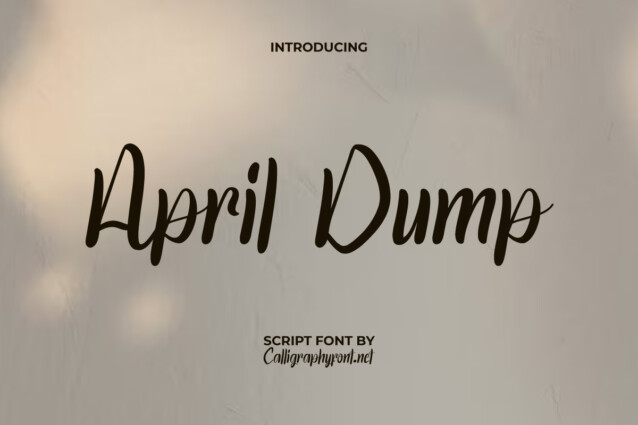 April Dump Font - Befonts