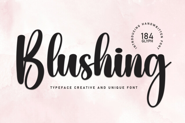 Blushing Script Typeface - Download Free Font