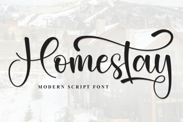 Homestay Script Typeface - Befonts
