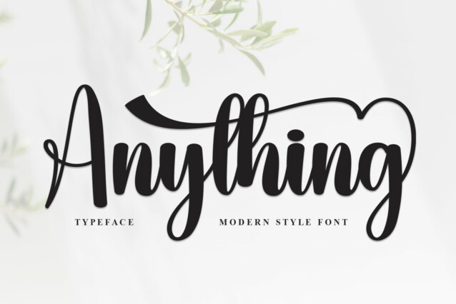 Anything Script Font - Download Free Font