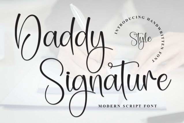 Daddy Signature Script Font - Download Free Font